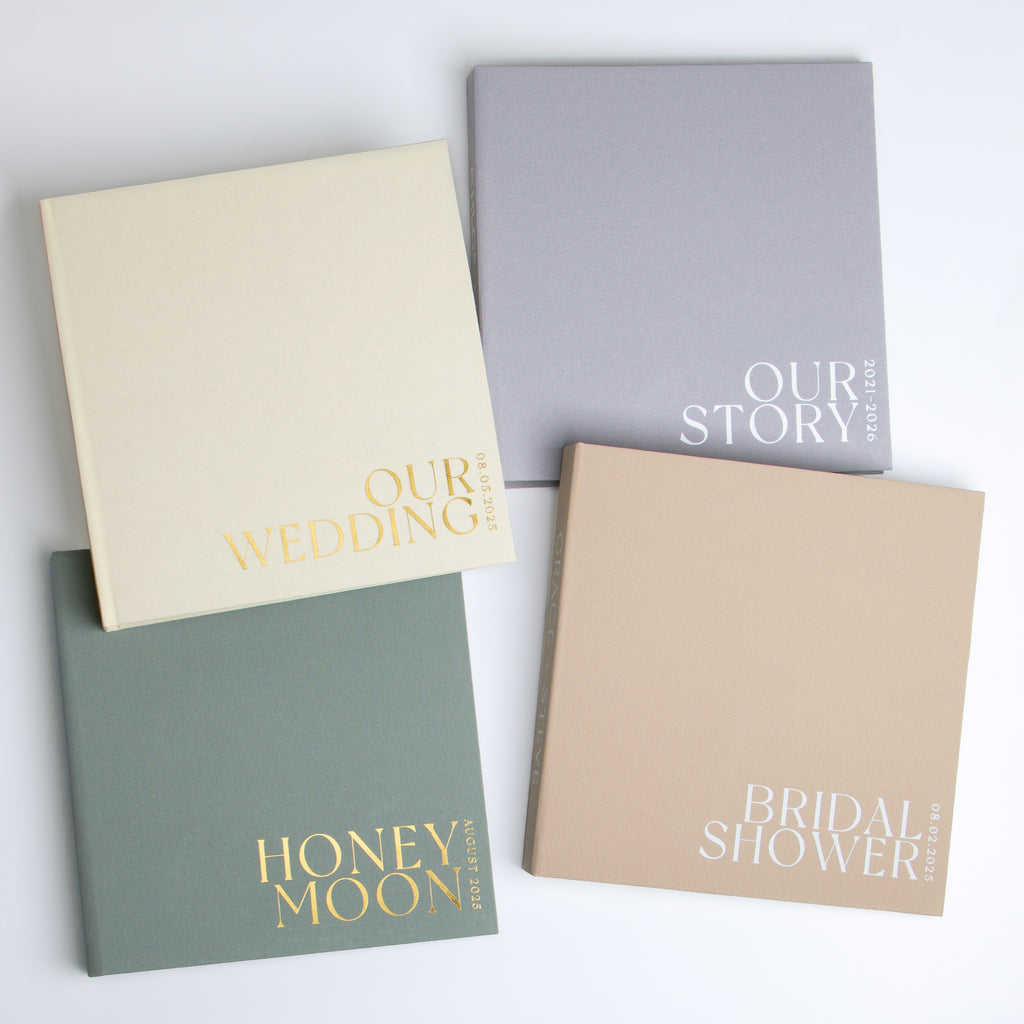Coffee Table Album Set | Our Story, Bridal Shower, Wedding & Honeymoon ...