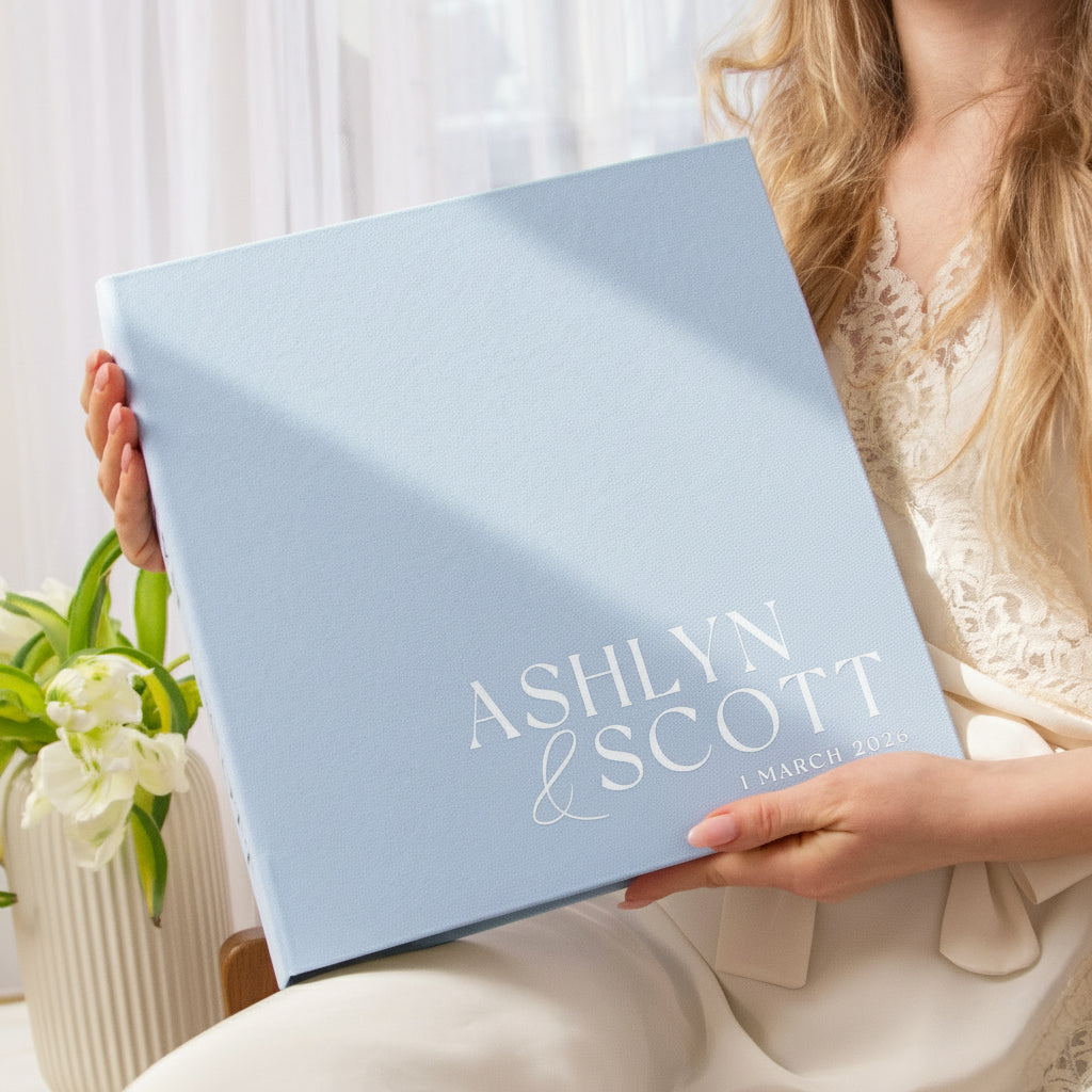 Light Blue + Real Silver | Guest Book – Liumy Albums