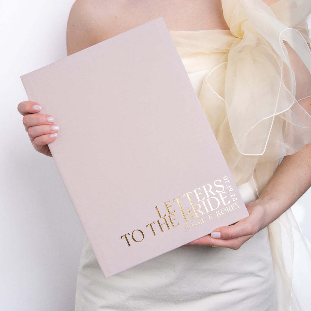 Cream + Real Gold | Letters to Bride Guest Book – Liumy Albums